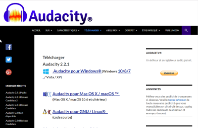 Prise en main du logiciel Audacity
